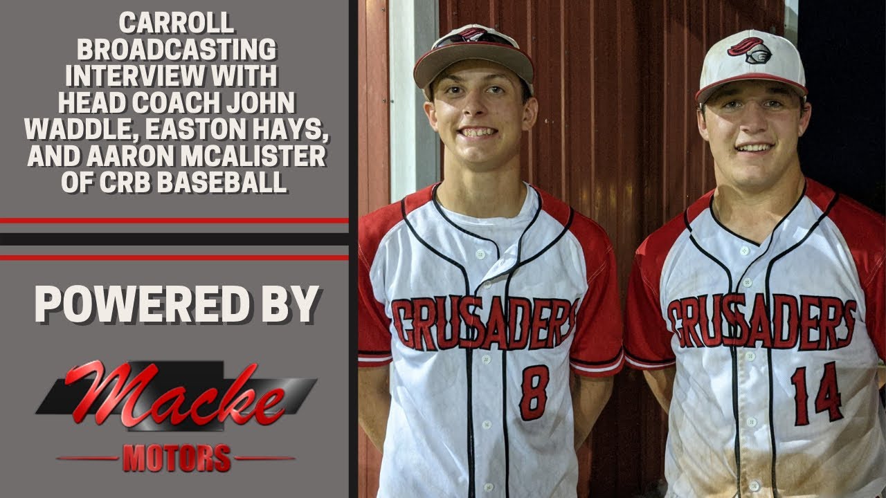 Tyler Brunner talks with Coach Waddle, Easton Hays, & Aaron McAlister ...