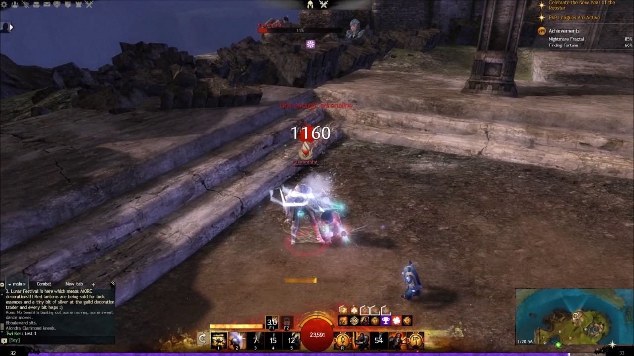 GW2 Warrior Combat Test GH/MS - YouTube