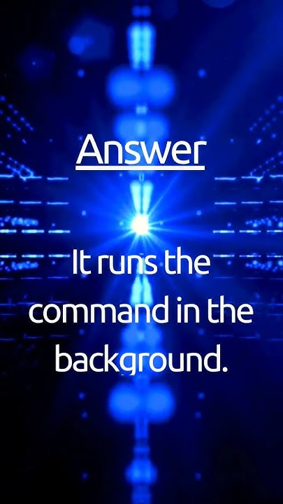 And Symbol In Linux 7pm Technology Linux Interview Questions Techno Interviewquestions