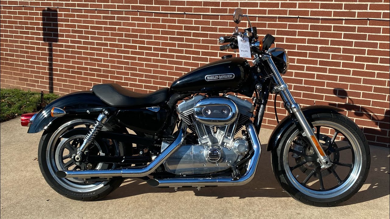 2011 Harley-Davidson Sportster Super Low 883 Exhaust - YouTube