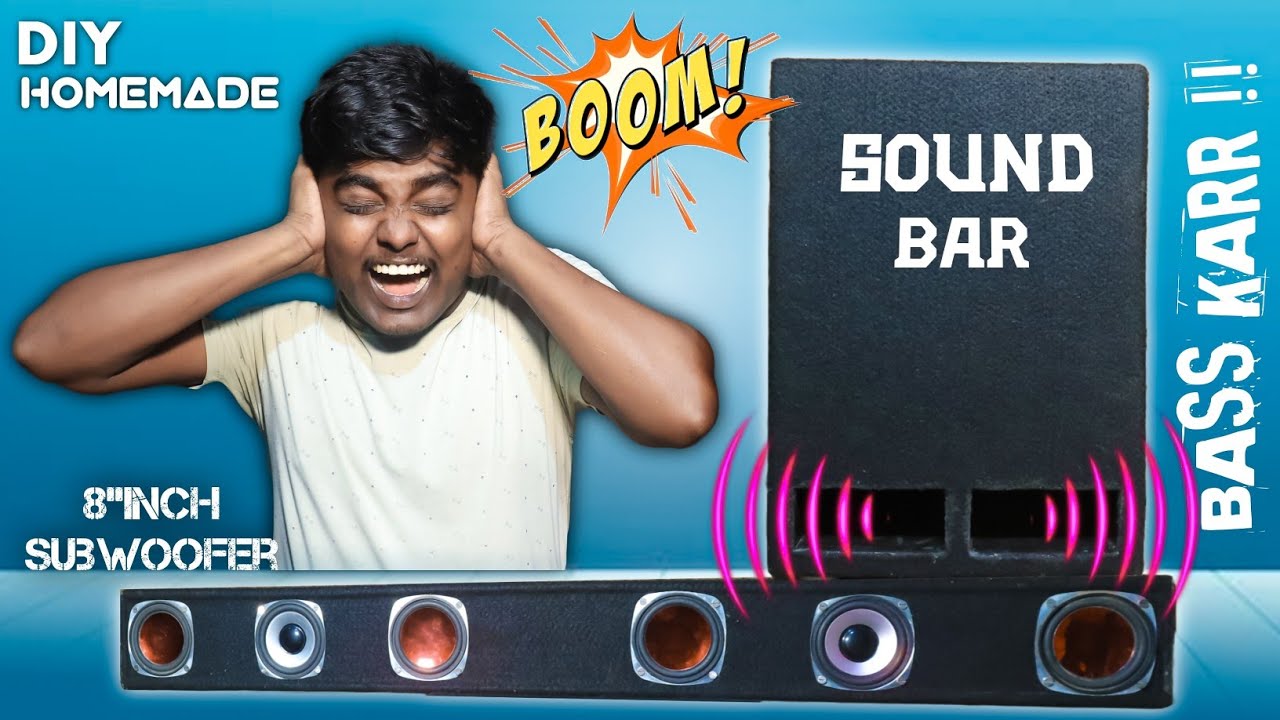 How To Make Sound Bar At Home || Diy Homemade Sound Bar Music system ...
