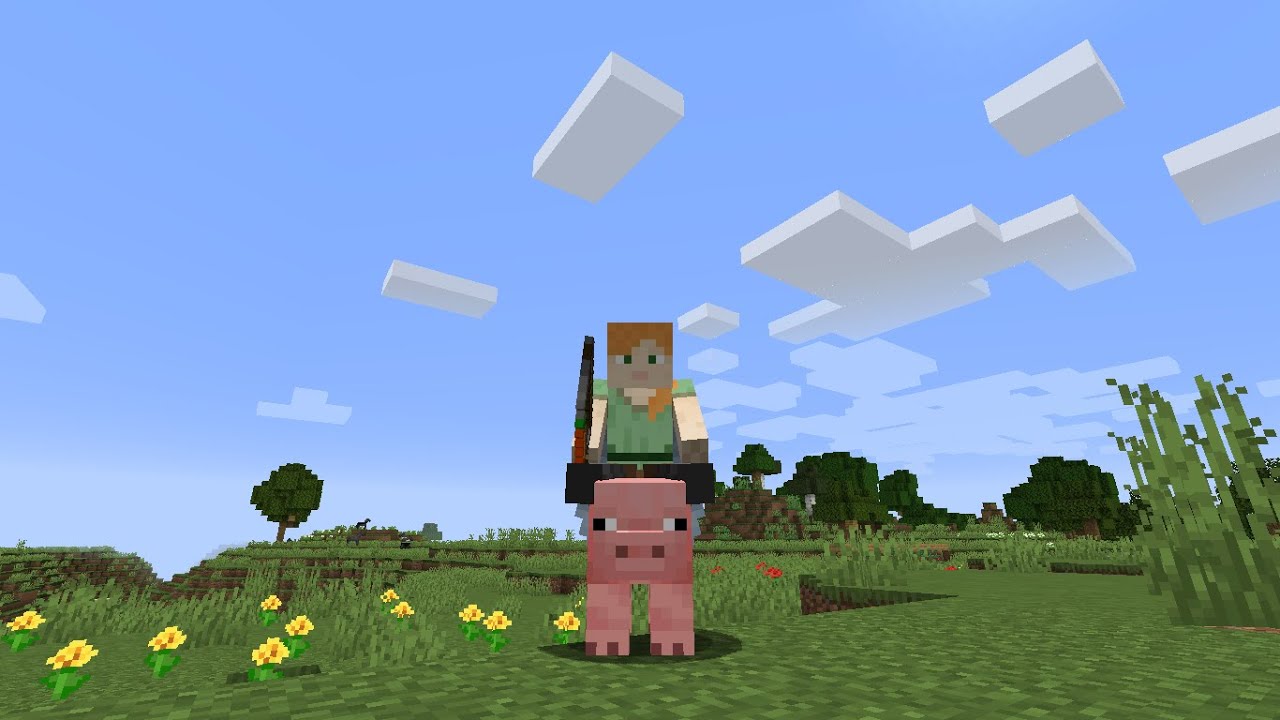 How to Ride A Pig In Minecraft - YouTube