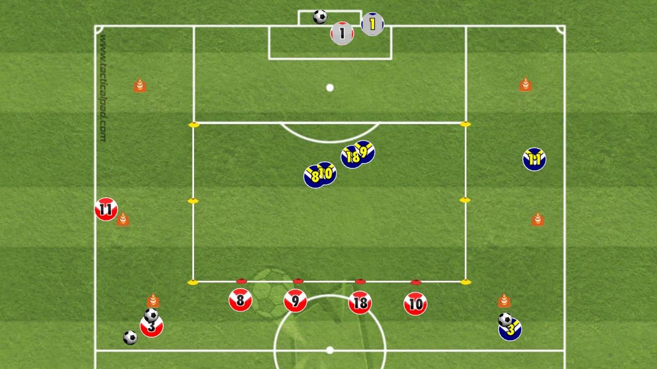 Passing/Finishing Exercise - Fitness in Soccer - YouTube