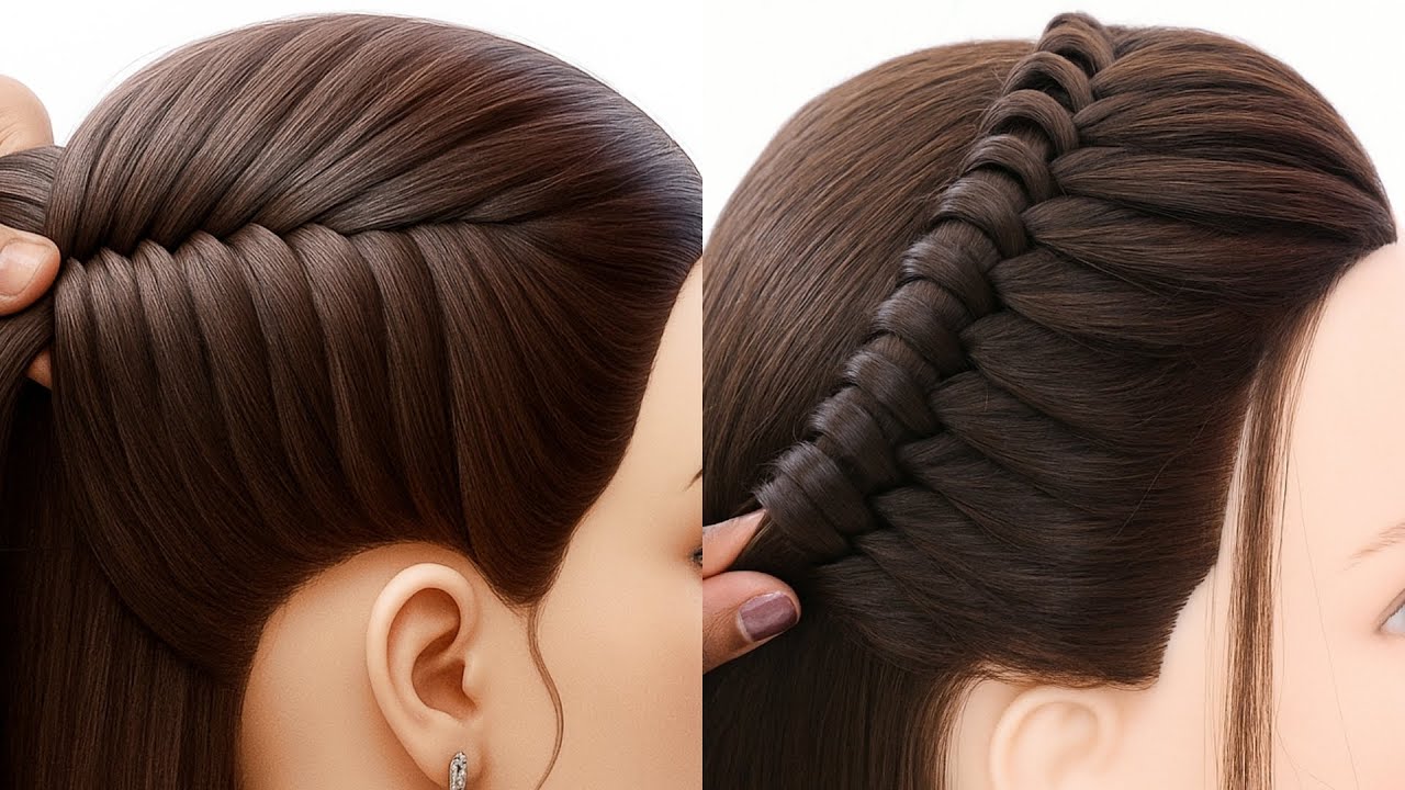 Beautiful & Unique Hairstyle Tutorials | Party Wear Hairstyle For Girls ...