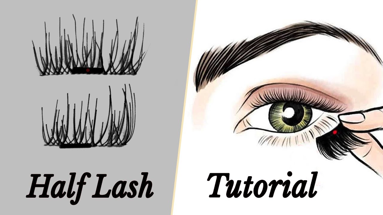 How to Apply One Two Lash | Half Lashes - YouTube