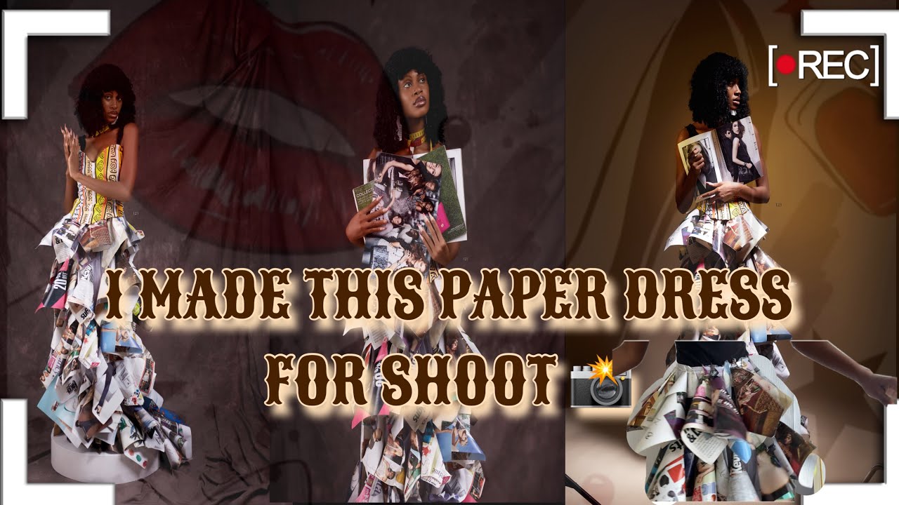 DIY:How to make a paper dress - YouTube