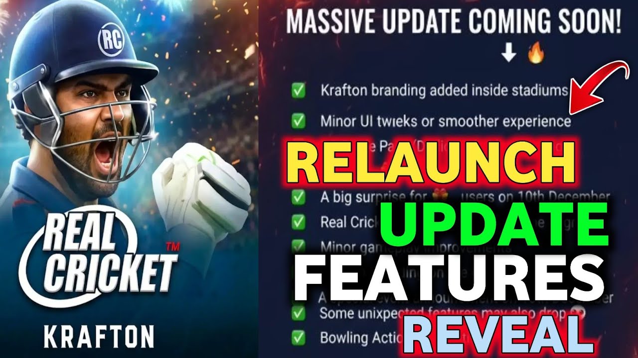 Real Cricket Relaunch Update Upcoming Features Reveal ! Real Cricket ...
