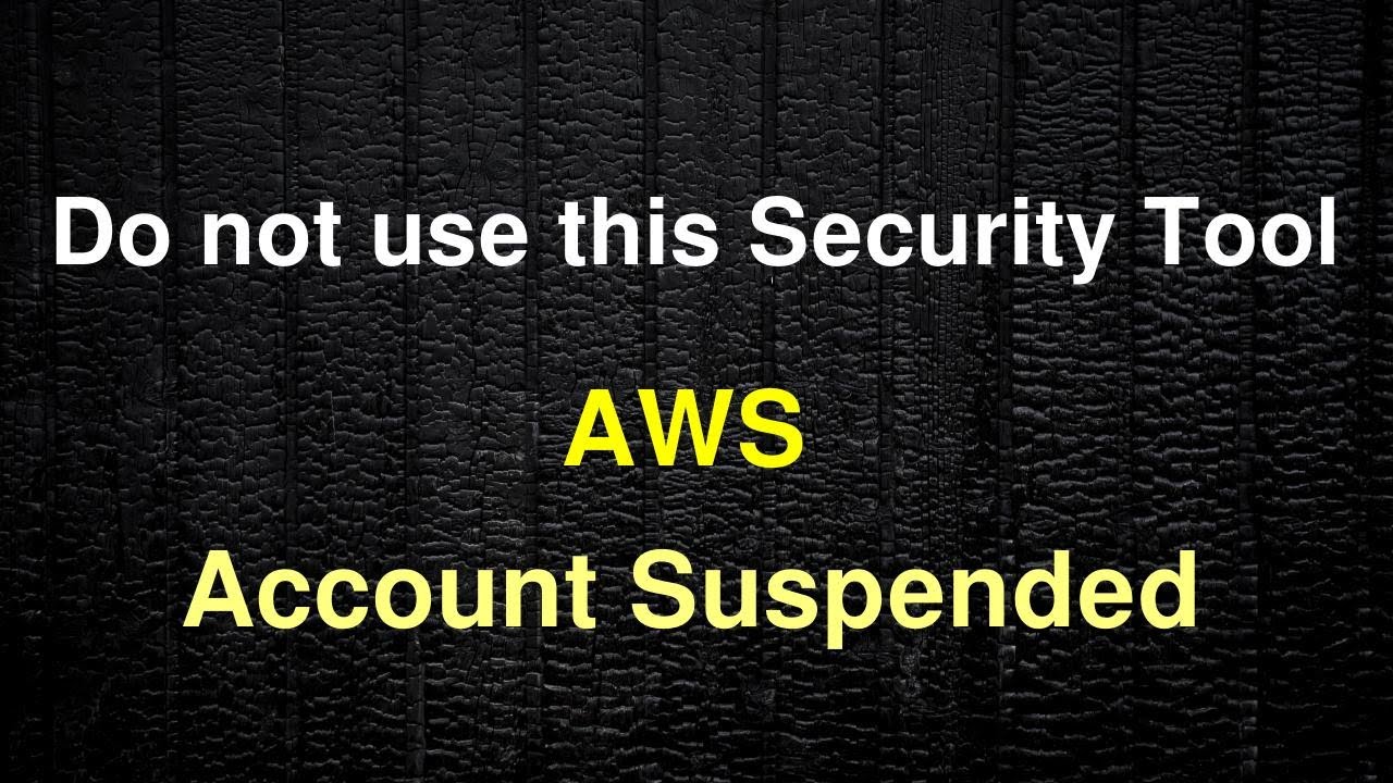 Security Tool Banned by AWS | AWS Account Suspend - YouTube