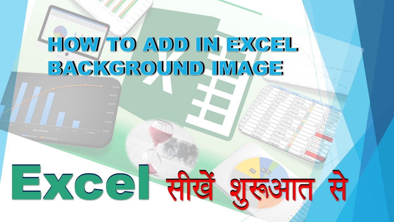 how to add in excel background || Full courses advance excel #excel # ...