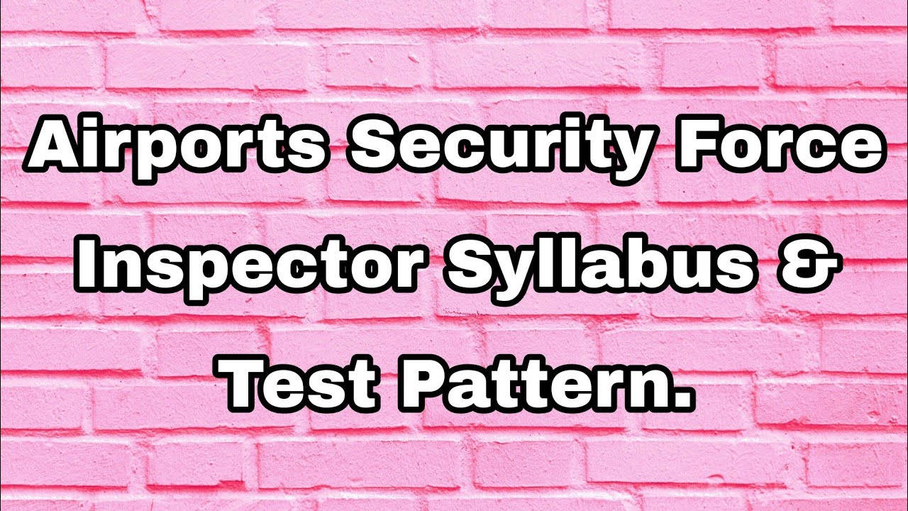 ASF Inspector Syllabus | ASF Inspector Test Pattern | FPSC Inspector Syllabus 2023 - YouTube