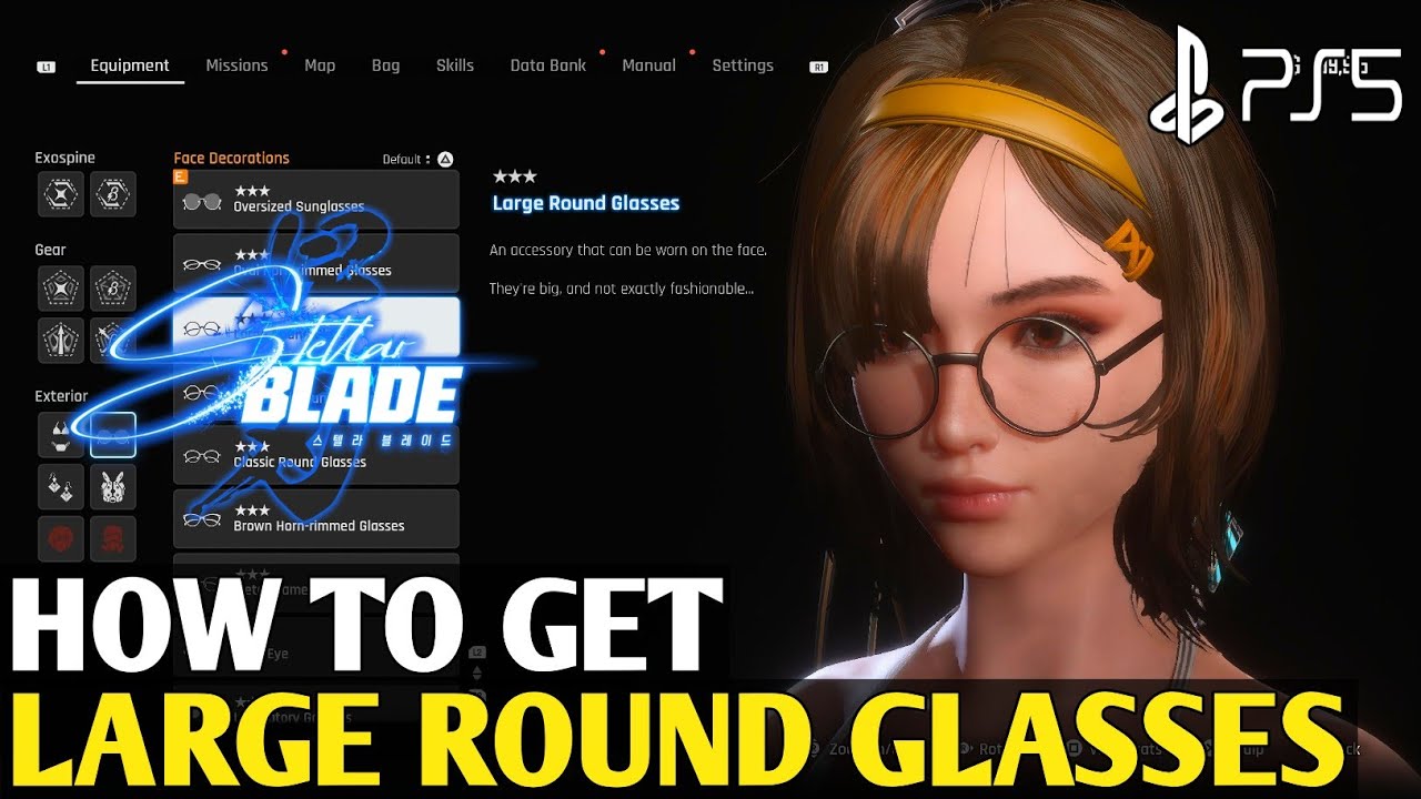 How to Get Large Round Glasses STELLAR BLADE Large Round Glasses ...