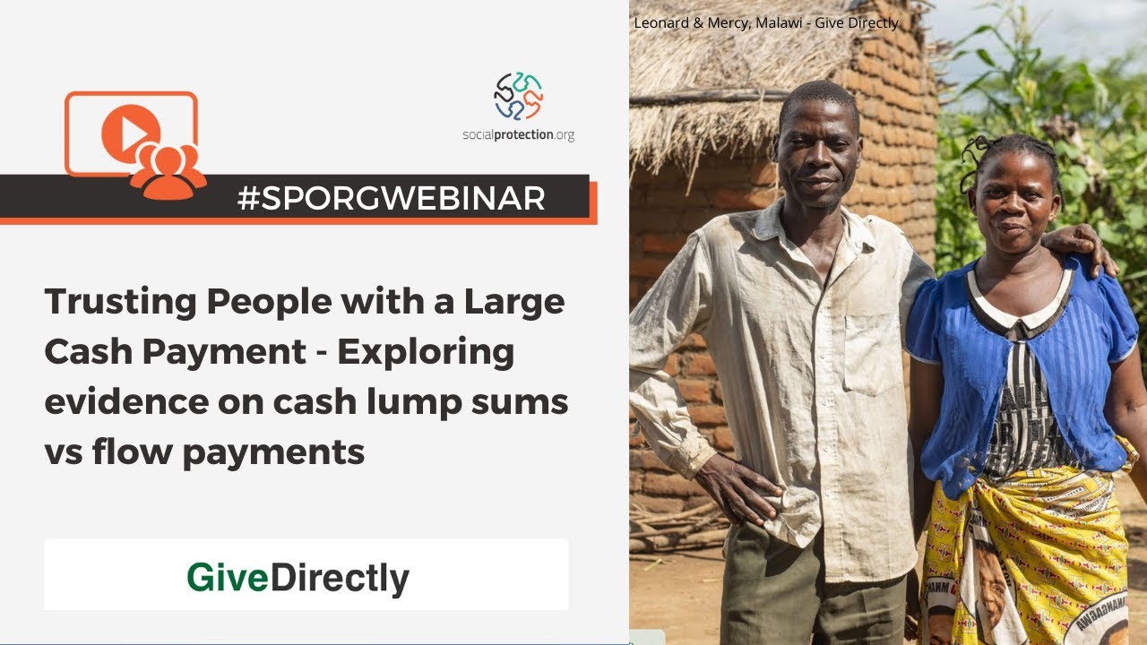 Trusting People with a Large Cash Payment - Exploring evidence on cash lump sums vs flow ...