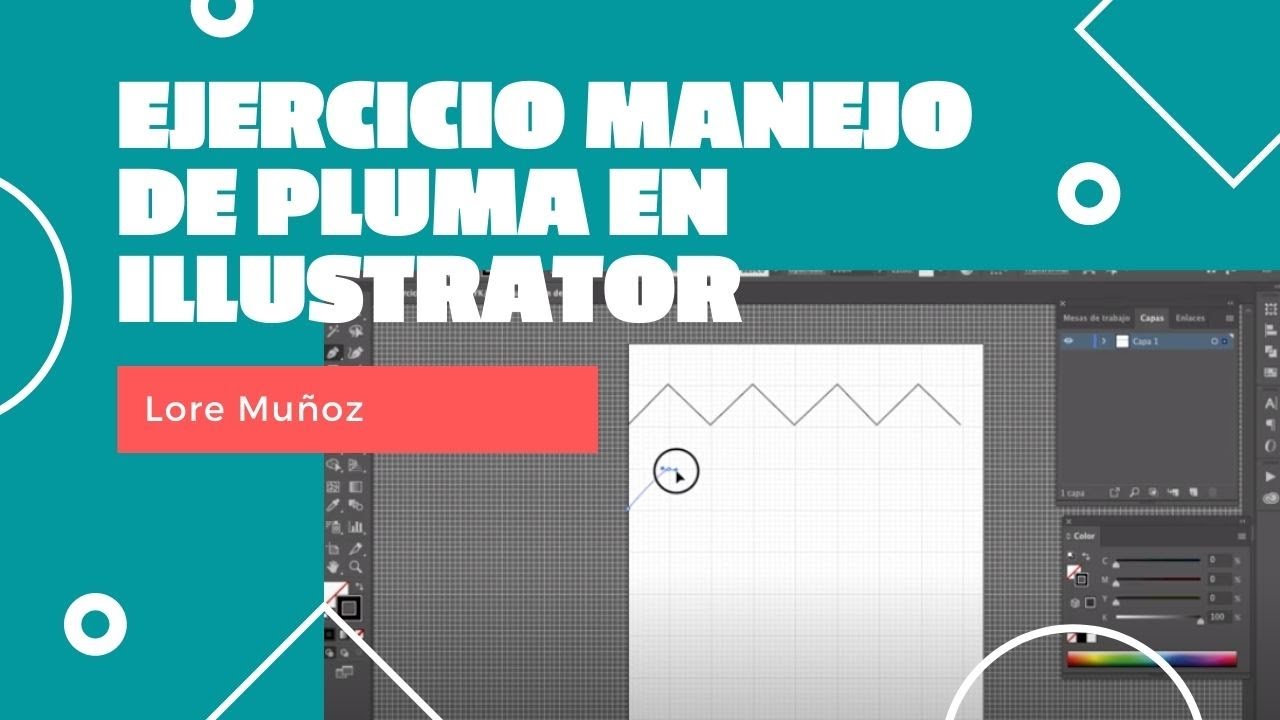 Ejercicio Manejo de Pluma en Illustrator - YouTube
