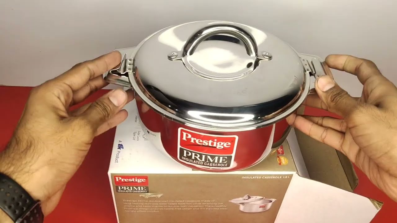 Prestige Prime Stainless Steel Insulated Casserole, 1.5L unboxing ...