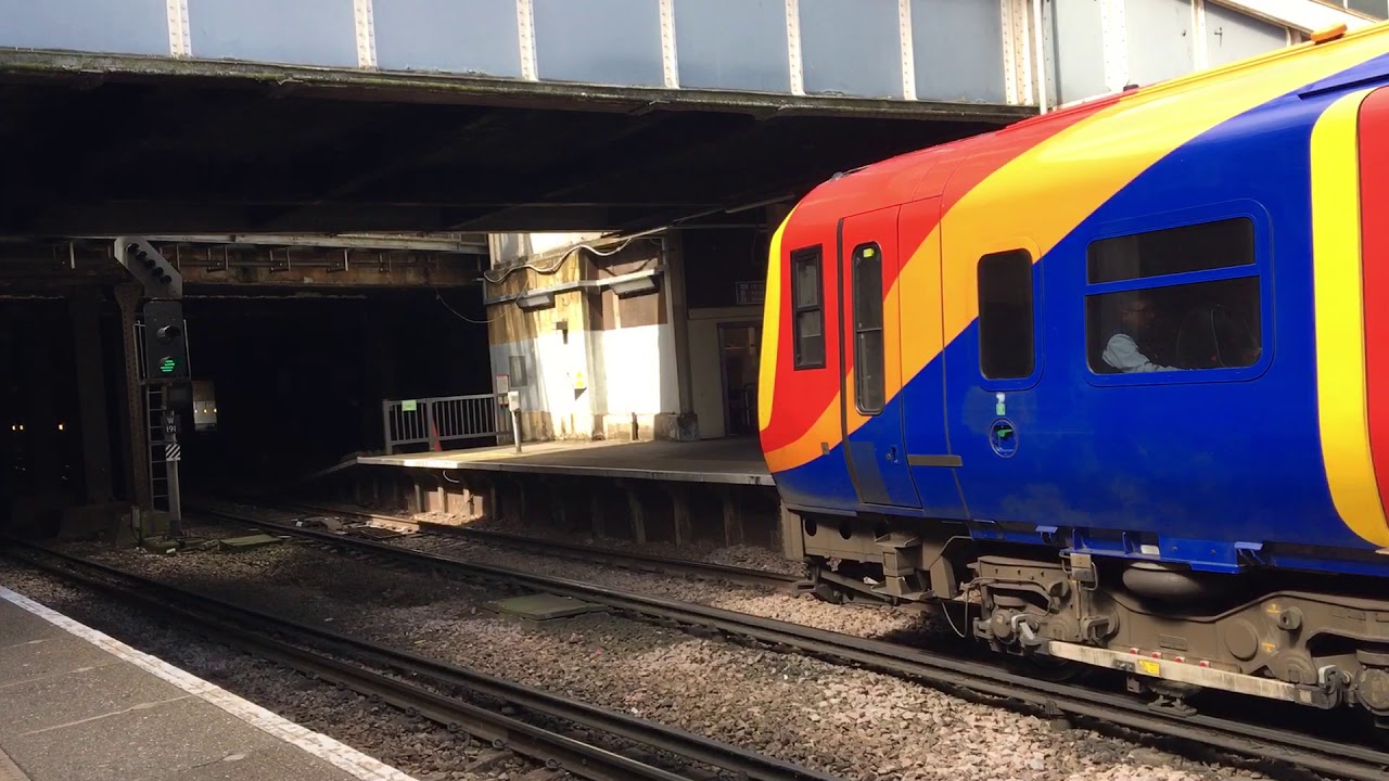 South Western Railway Class 458 EMU Juniper leaving Wimbledon for ...