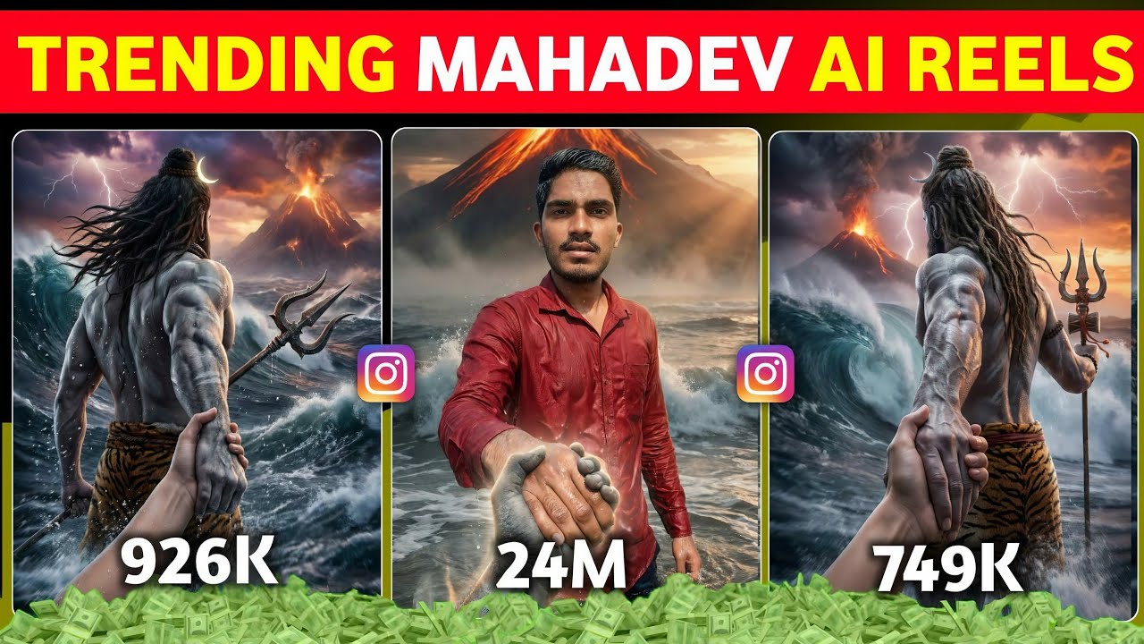 Mahadev Trending Ai Video Editing | Instagram Trending Mahadev Reels ...