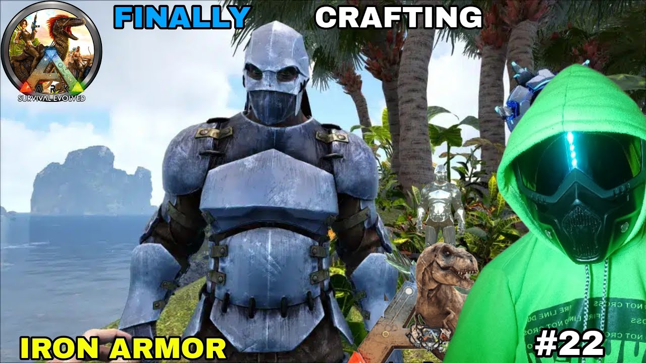 CRAFTING IRON ARMOR IN ARK SURVIVAL - YouTube