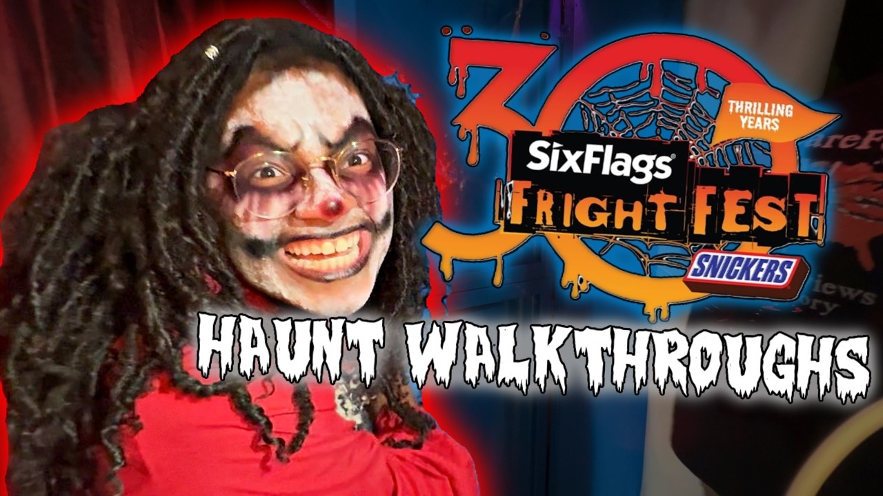 Six Flags FRIGHT FEST: Saw + Clowns + Stranger Things Haunts - YouTube