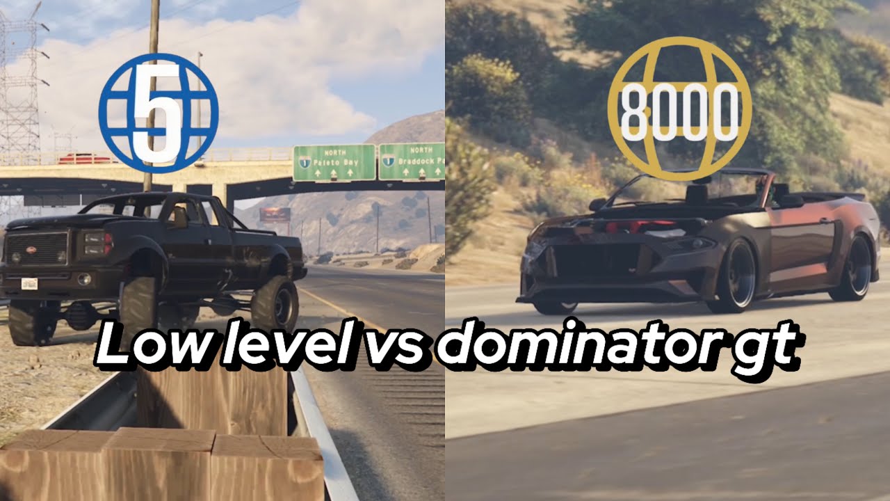 Low level vs dominator gt (high speed chase) - YouTube