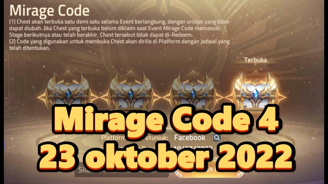 Mirage Code mla box ke 4 - 23 oktober 2022 - Mobile legends adventure - YouTube