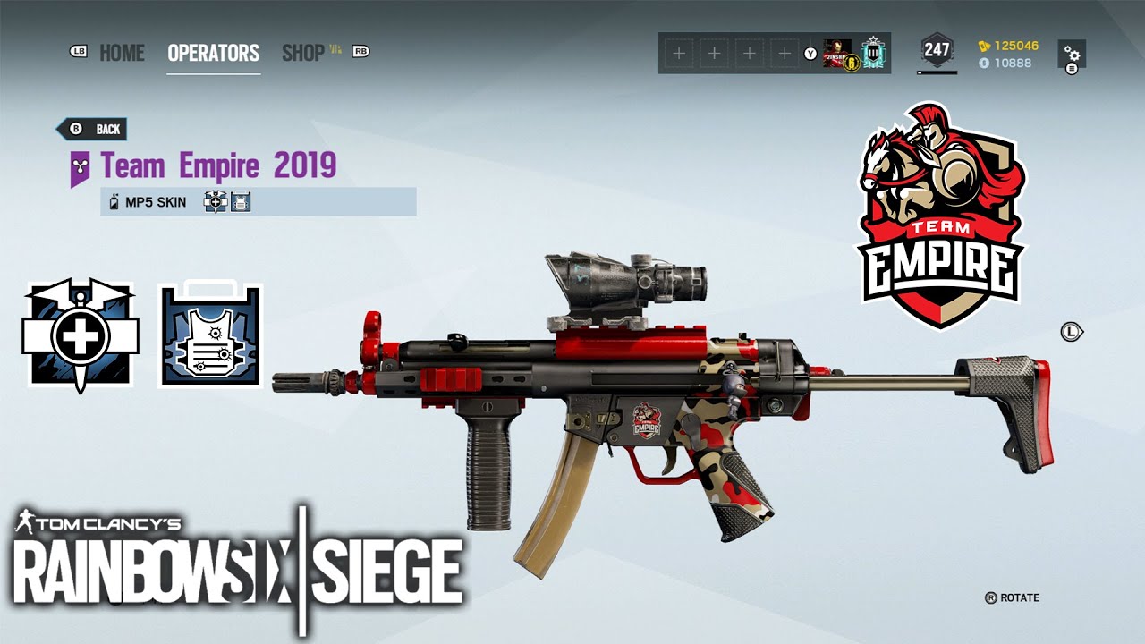 Team Empire Weapon Skin - Rainbow Six Siege - YouTube