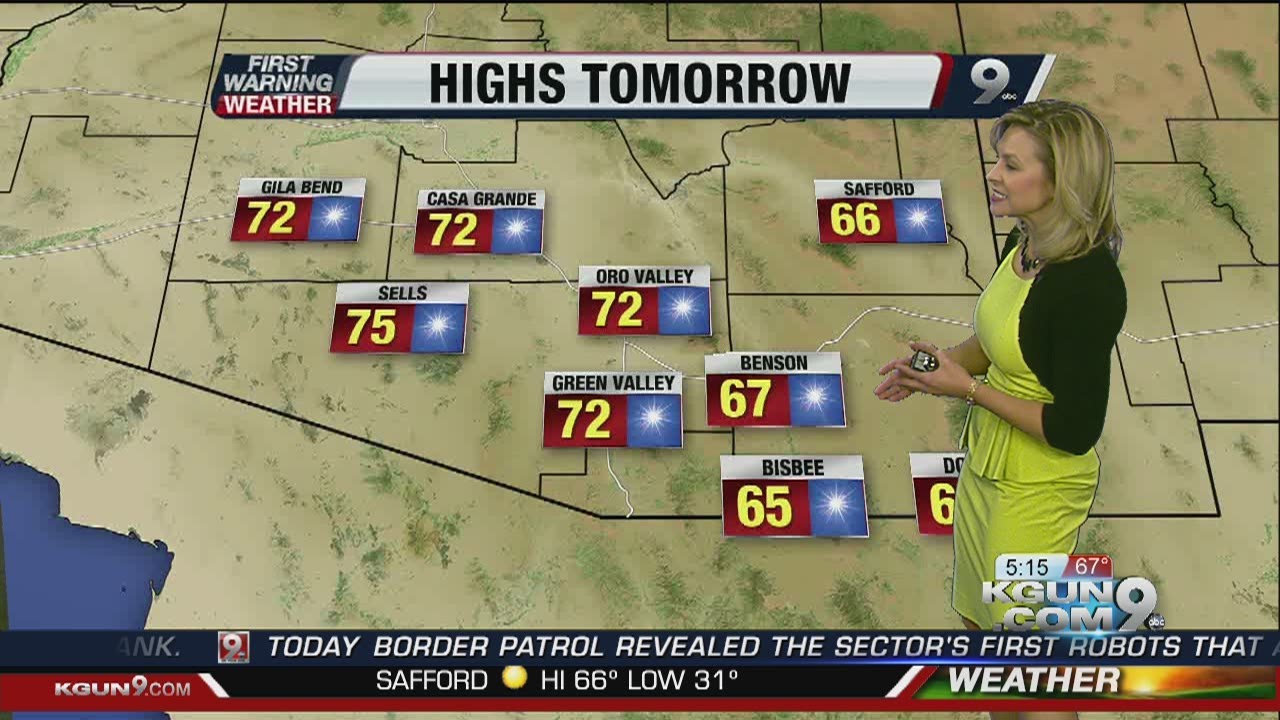 Chief Meteorologist Erin Christiansen's KGUN 9 Forecast at 5:00PM ...