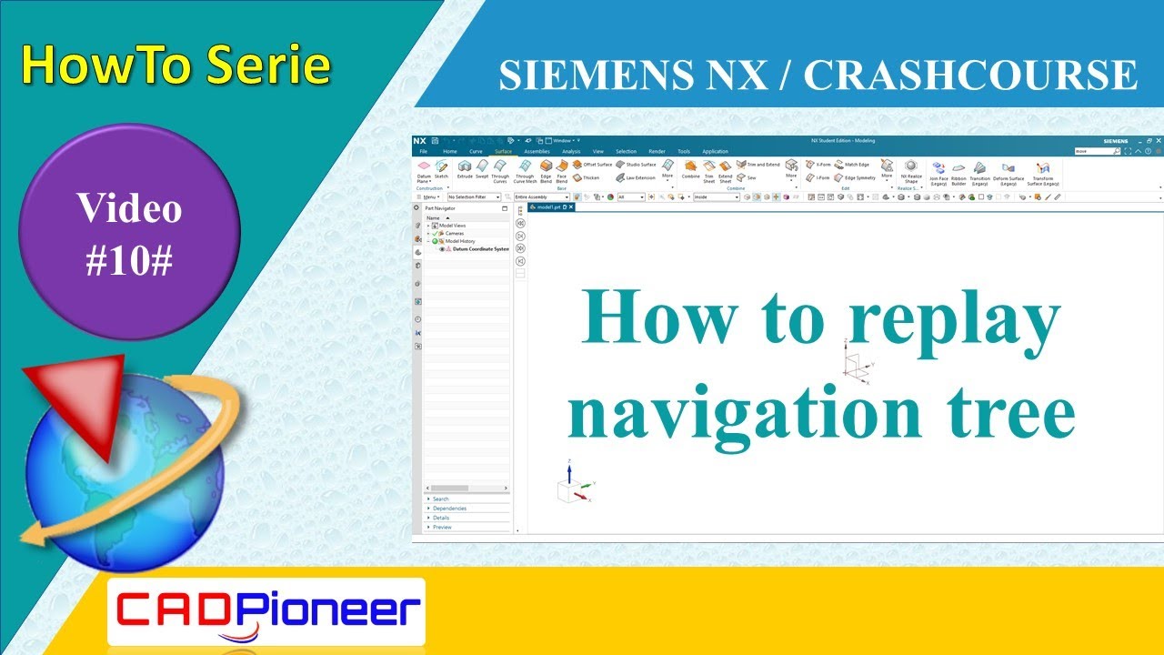 Siemens NX / HowTo Serie / Replay navigation tree features - YouTube