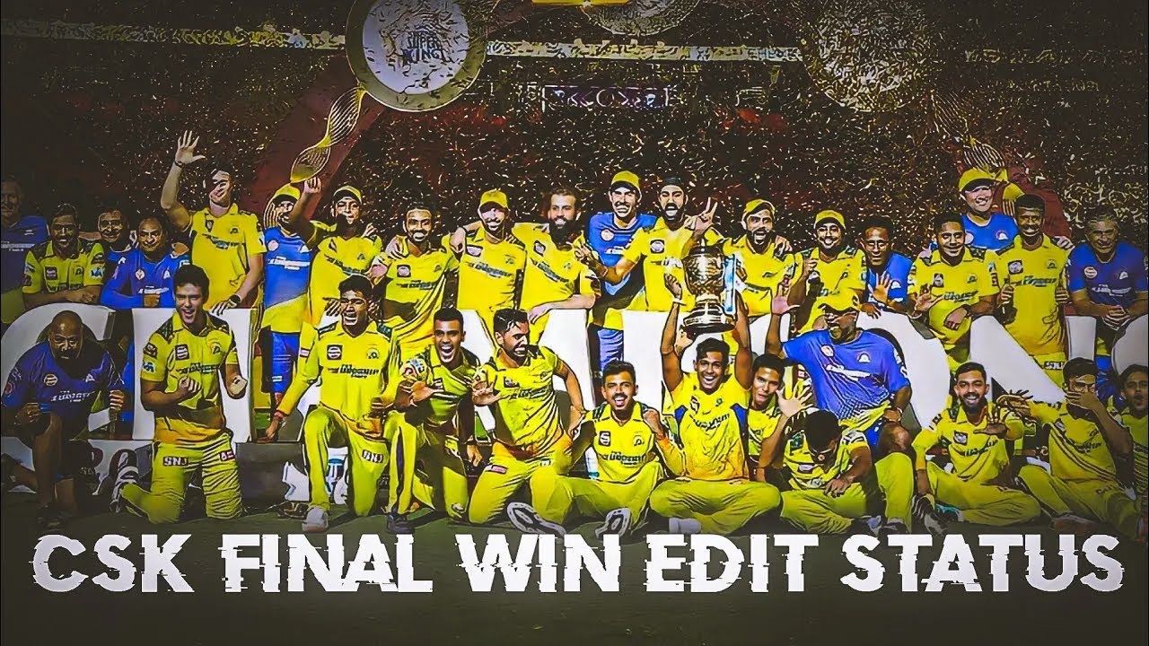 CSK FINAL WIN EDIT STATUS 5TH TROPHY @chennaiipl - YouTube