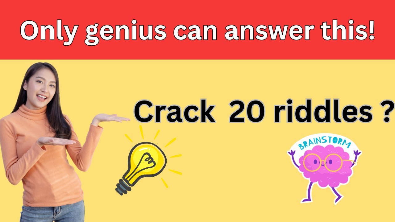 Can you solve these 20 riddles ? Crack the riddles | Riddles challenge ...