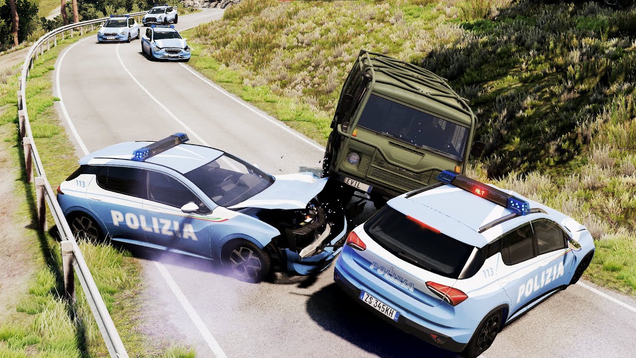 Police Chase Compilation #11 - BeamNG Drive - YouTube