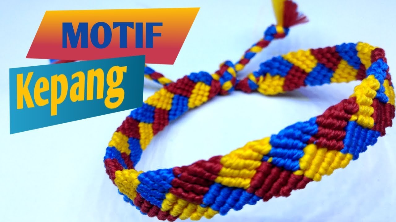 Gelang persahatan motif kepang | Bracelet tutorial #3 - YouTube