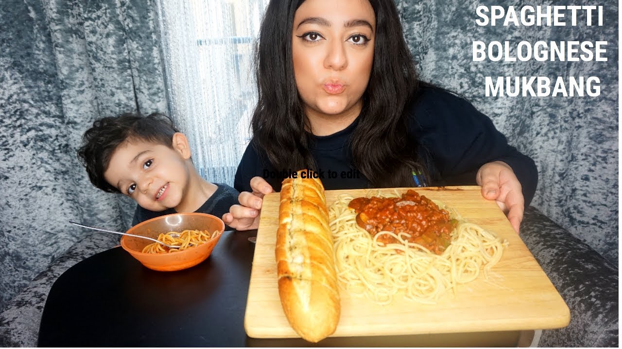 SPAGHETTI BOLOGNESE MUKBANG WITH MY TWO YEAR OLD SON | MESSY EATING ...