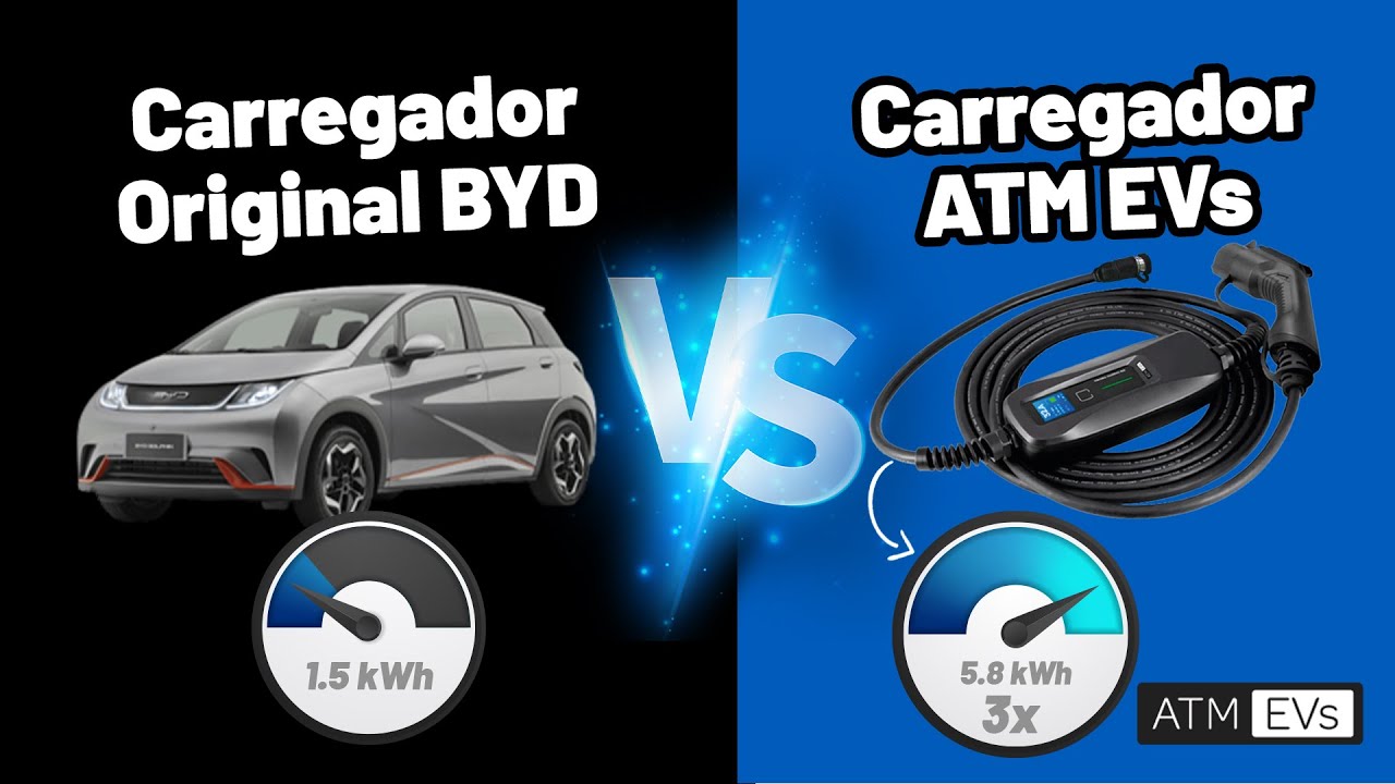 Comparação carregador portátil BYD original x ATM EVs, Veja qual a ...