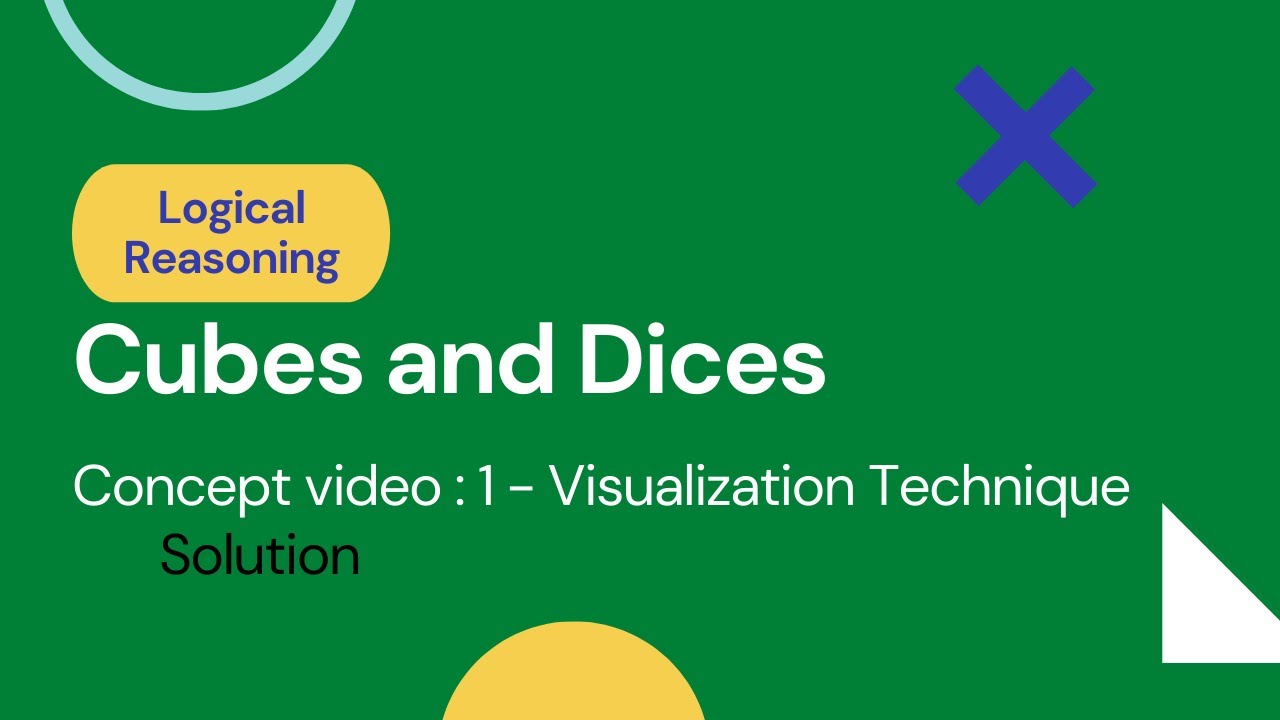 Visualization Process for Cubes and Dices Part 1 Solution | Logical Reasoning | Priyasha Das ...