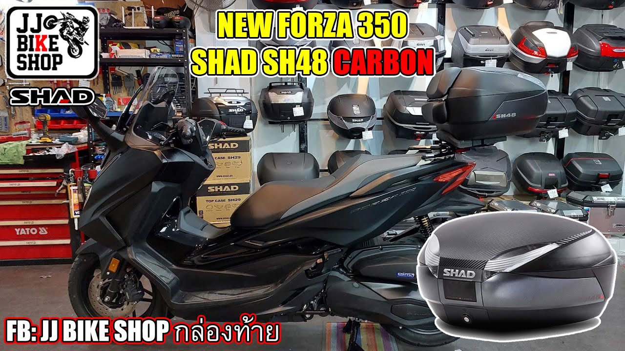 รีวิว FORZA350 ติดกล่อง SHAD SH48 เบาะพิง นั่งสบายมาก ติดให้คนซ้อนนั่ง ...