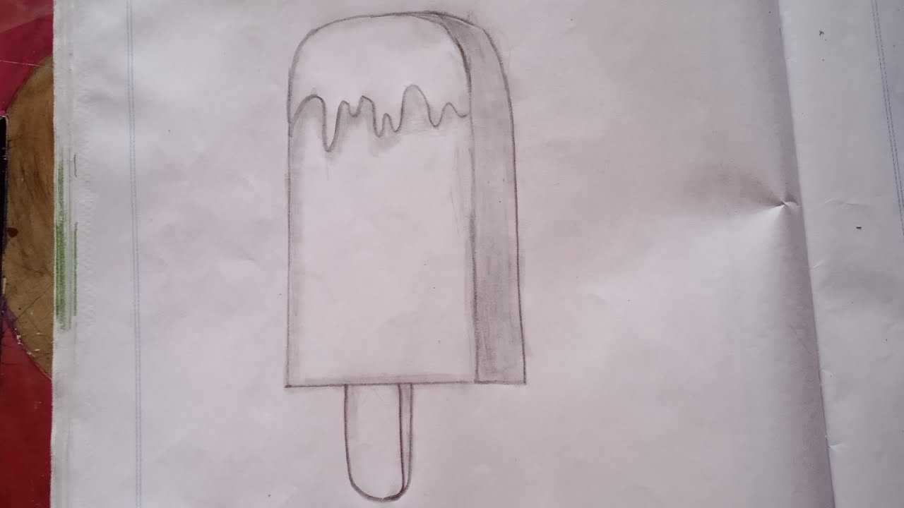 How to draw a pencil sketch ice cream|| pencil sketch ice cream drawing ...