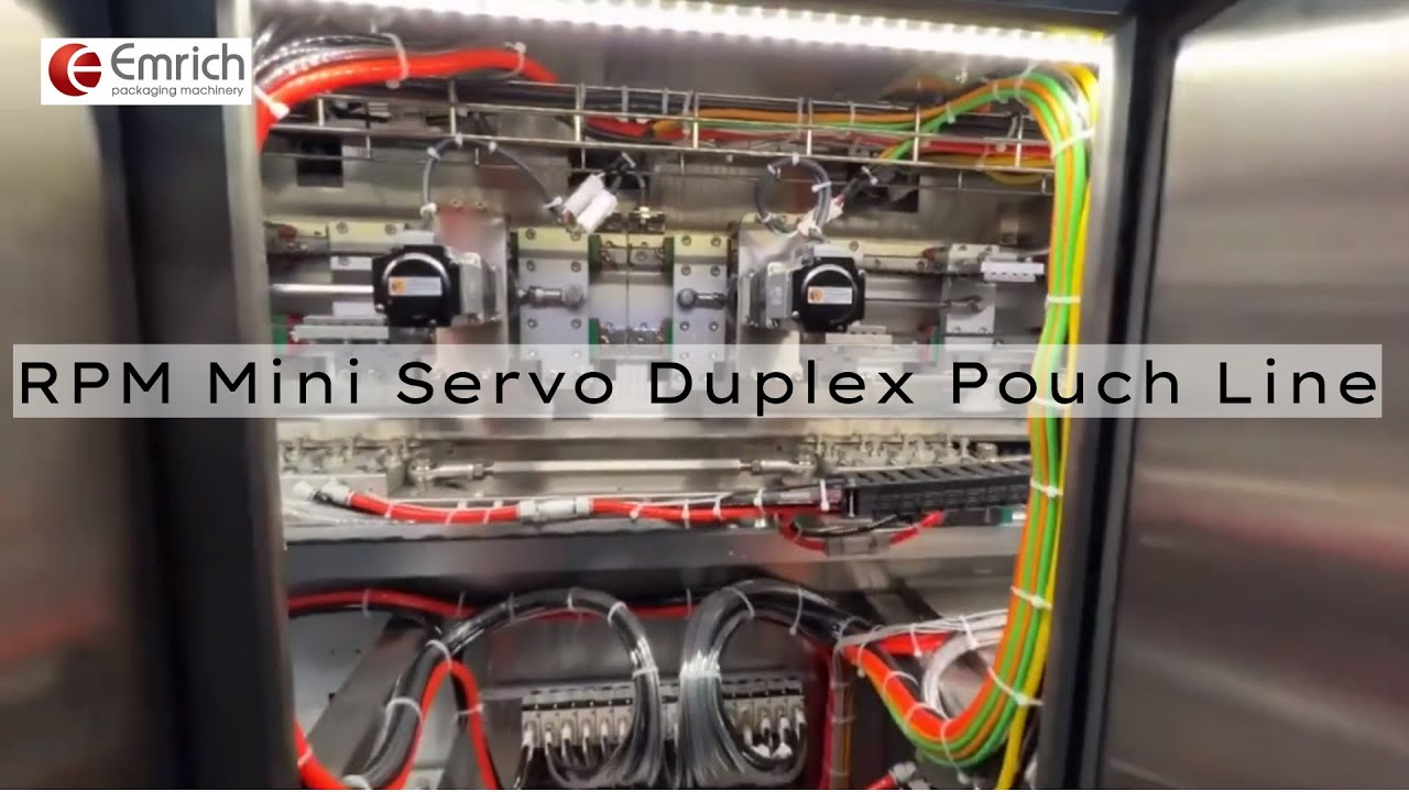 Emrich Packaging Machinery - Inbag Mini Servo Duplex Pouch Line - See The Build Quality!! - YouTube