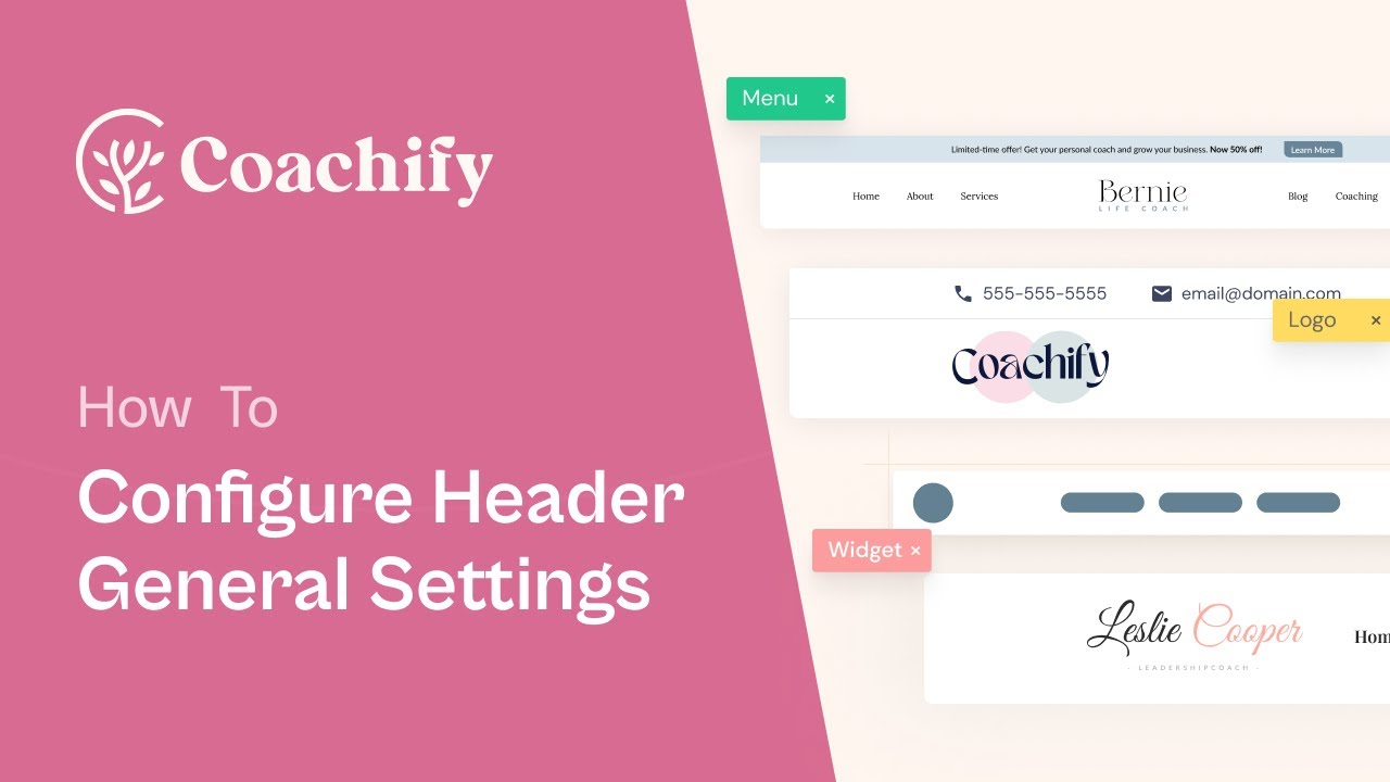 How to Configure Header General Settings | Coachify Theme Tutorial - YouTube