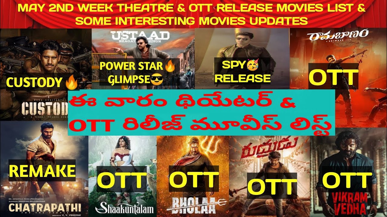 This Week Theatre & Ott Movies List In Telugu || May 2nd Week Theatre ...