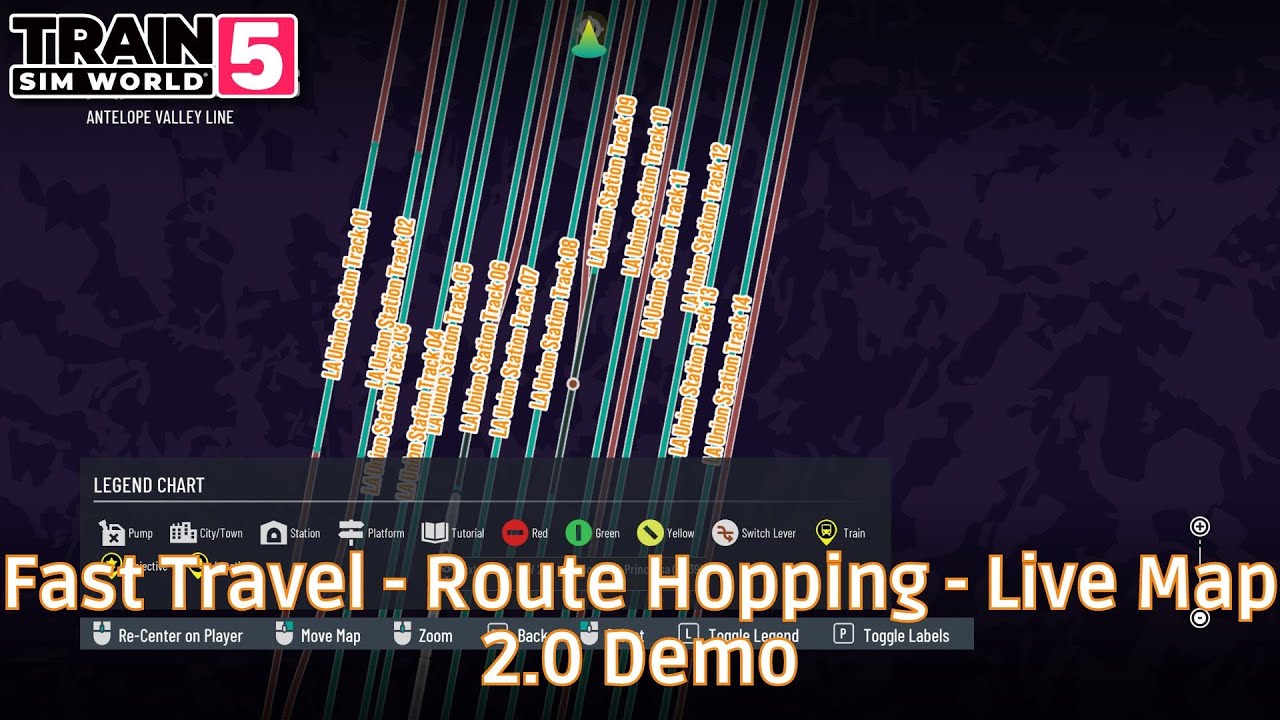 Fast Travel - Route Hopping - Live Map 2.0 Demo - #TrainSimWorld5 - YouTube