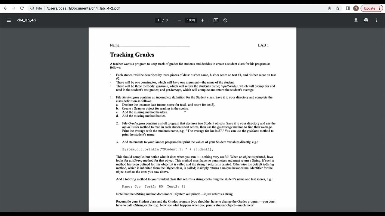 LAB 1 - PART 2 - OOP - JAVA - YouTube
