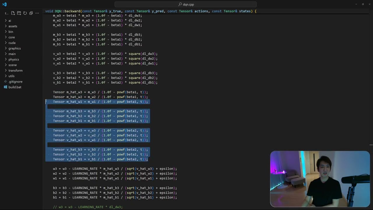 Training an AI Agent with Adam Optimizer | ML Project Journey - YouTube