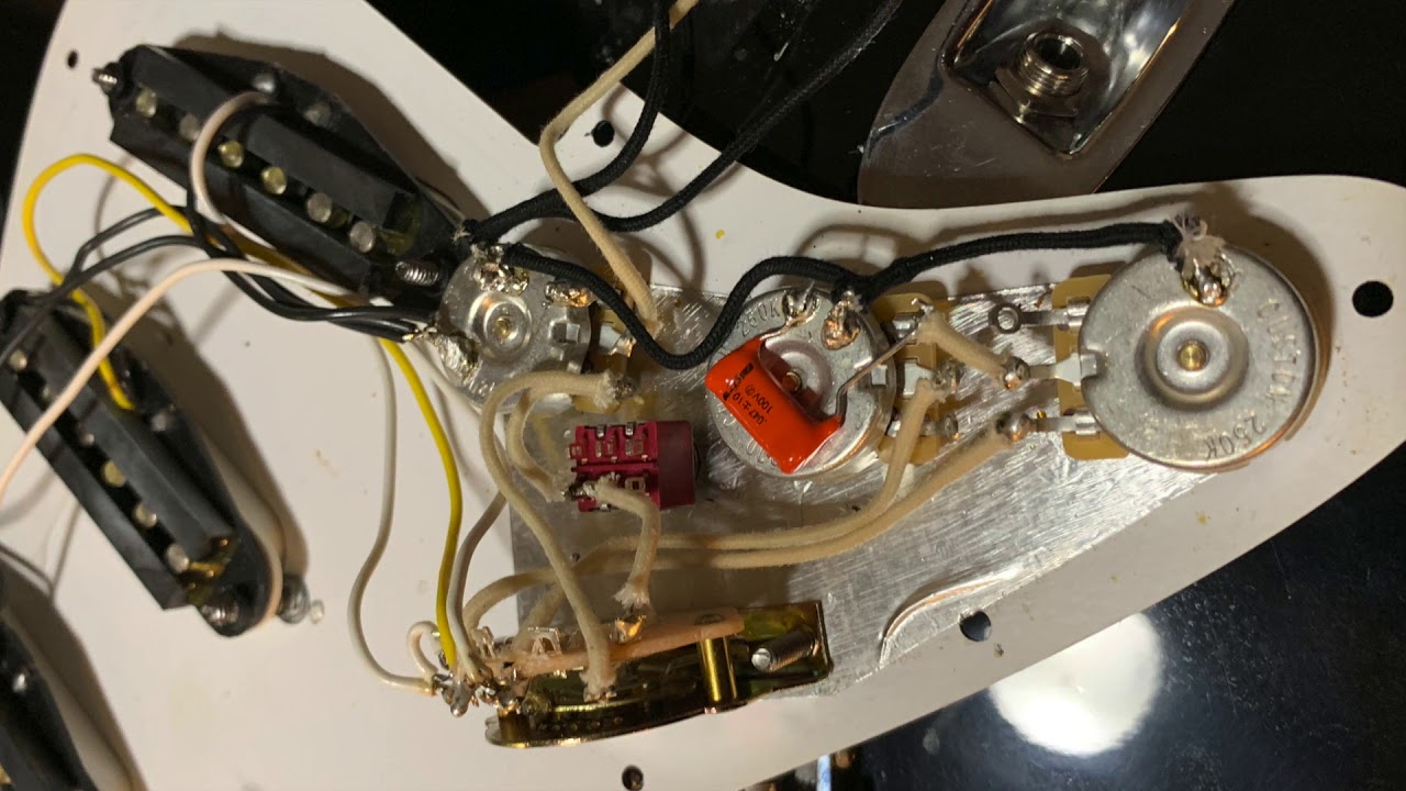 Tone Emporium Wiring Kit For Fender Strat with David Gilmour Mod - YouTube
