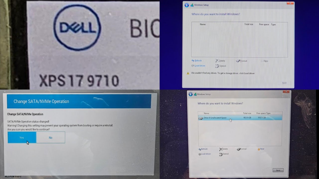 DELL XPS 17 9710 We Couldn't Find Any Drives. Windows 10 11 Install Fix ...