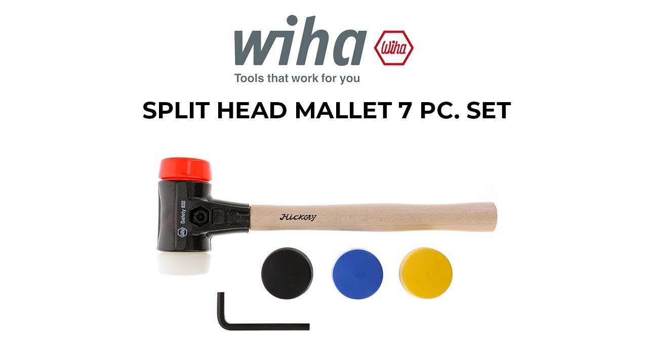 Wiha Tools Split Head Mallet 7pc Set - YouTube