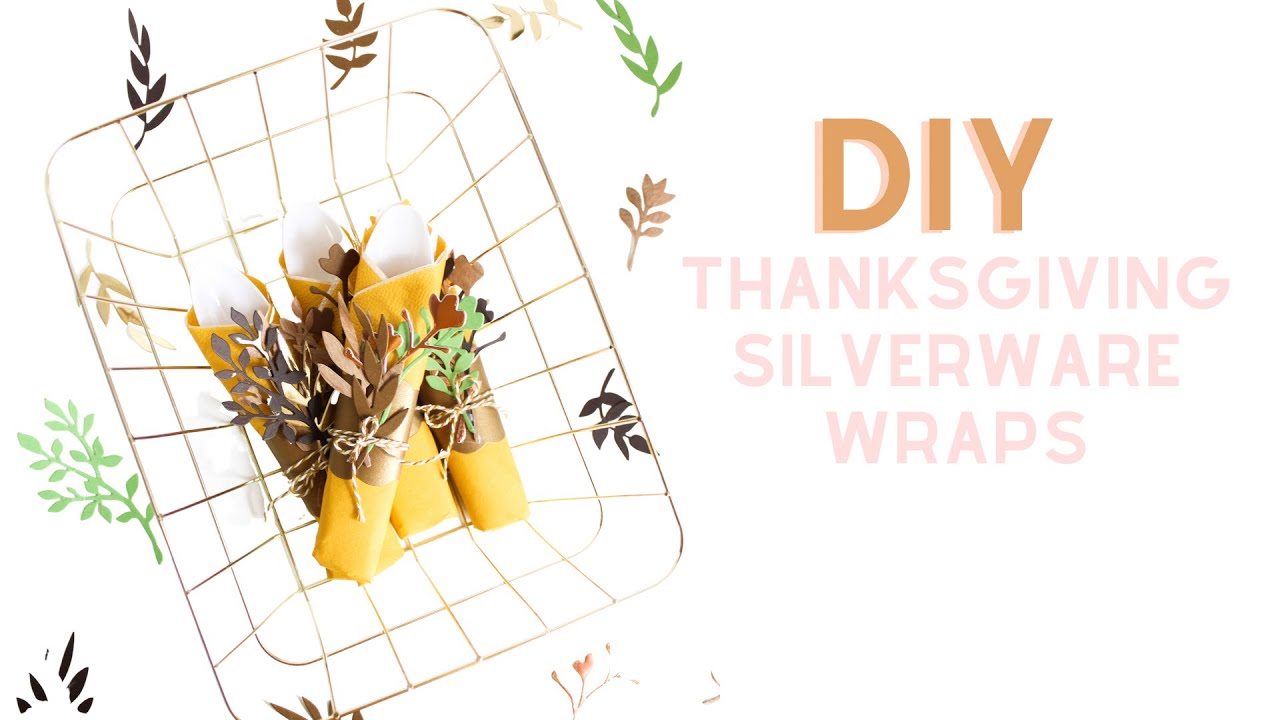 DIY THANKSGIVING Silverware Wraps Using Cardstock - YouTube