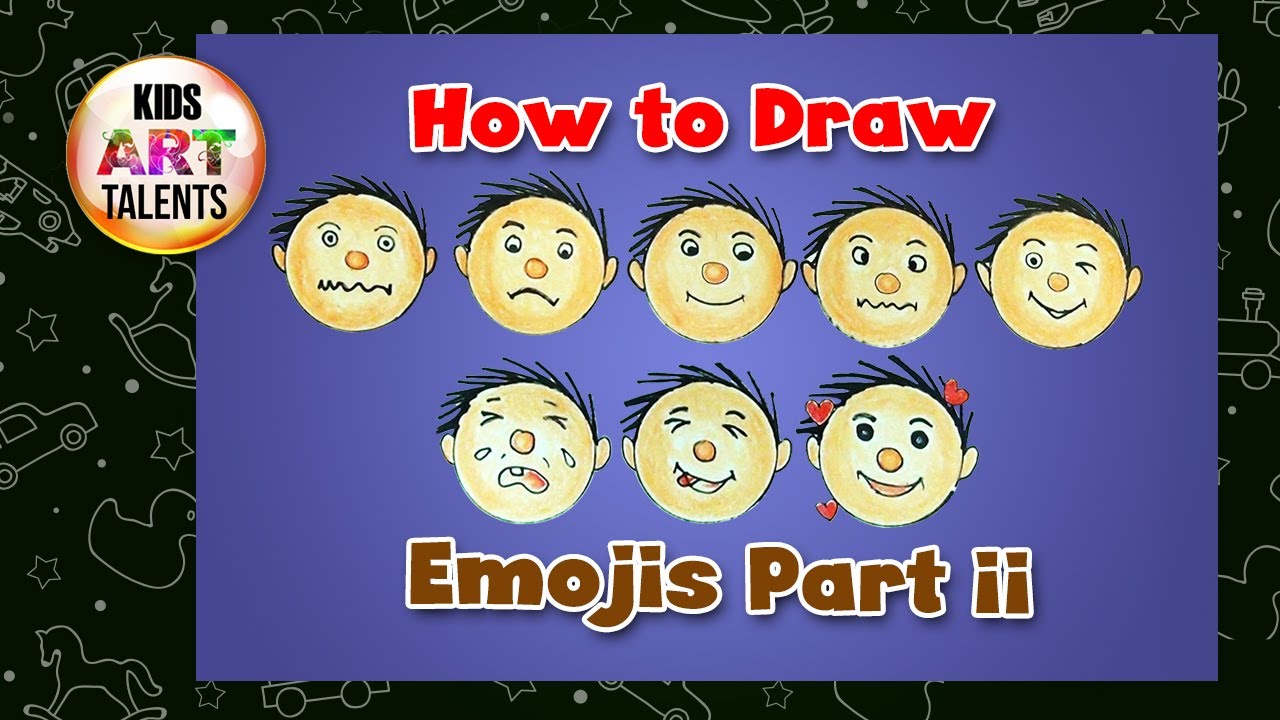How To Draw Emojis Part ii - YouTube