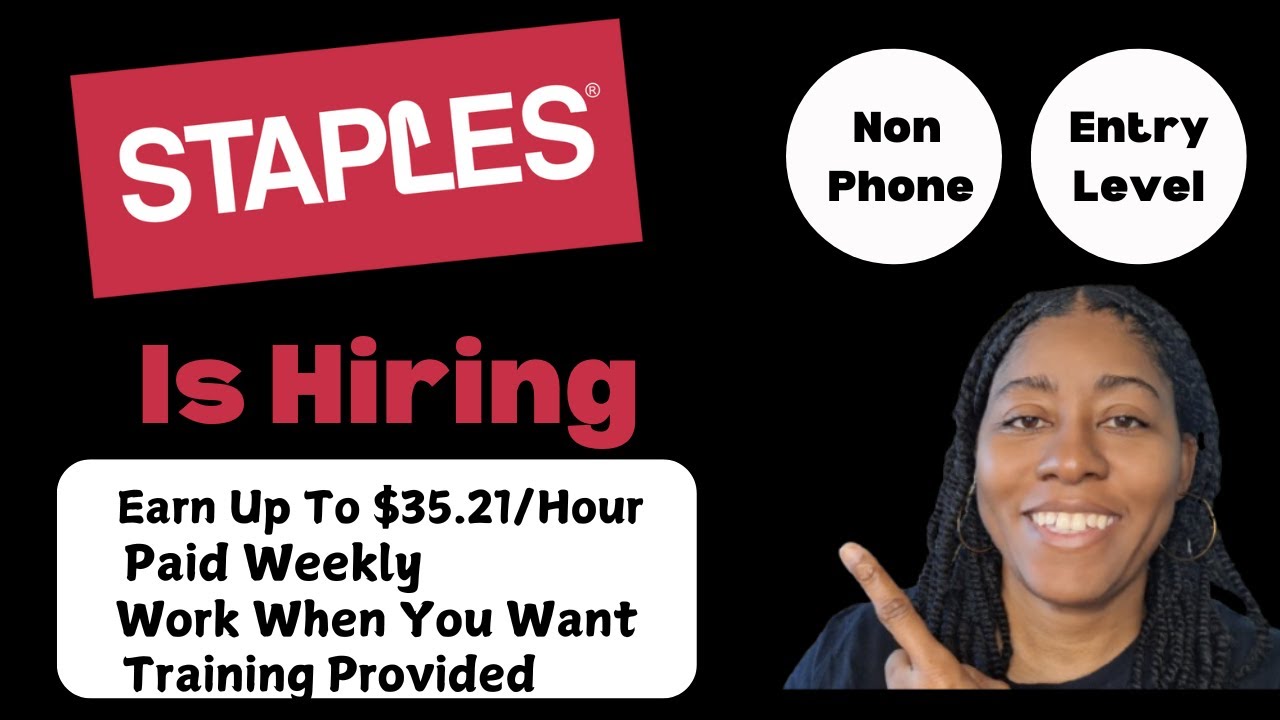 Staples is Hiring Remote! $1,394 per WK | No Interview No Experience ...