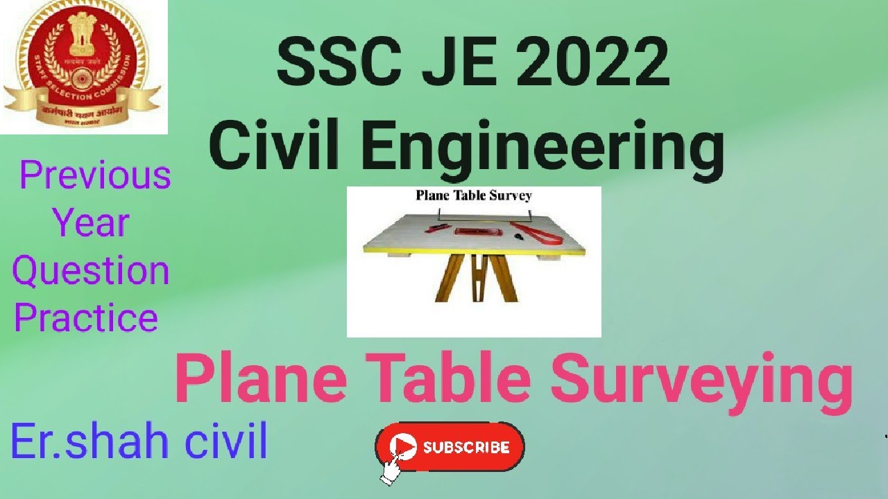 SSC JE 2022 # Plane Table Surveying#Previous Year Question Practice# ...