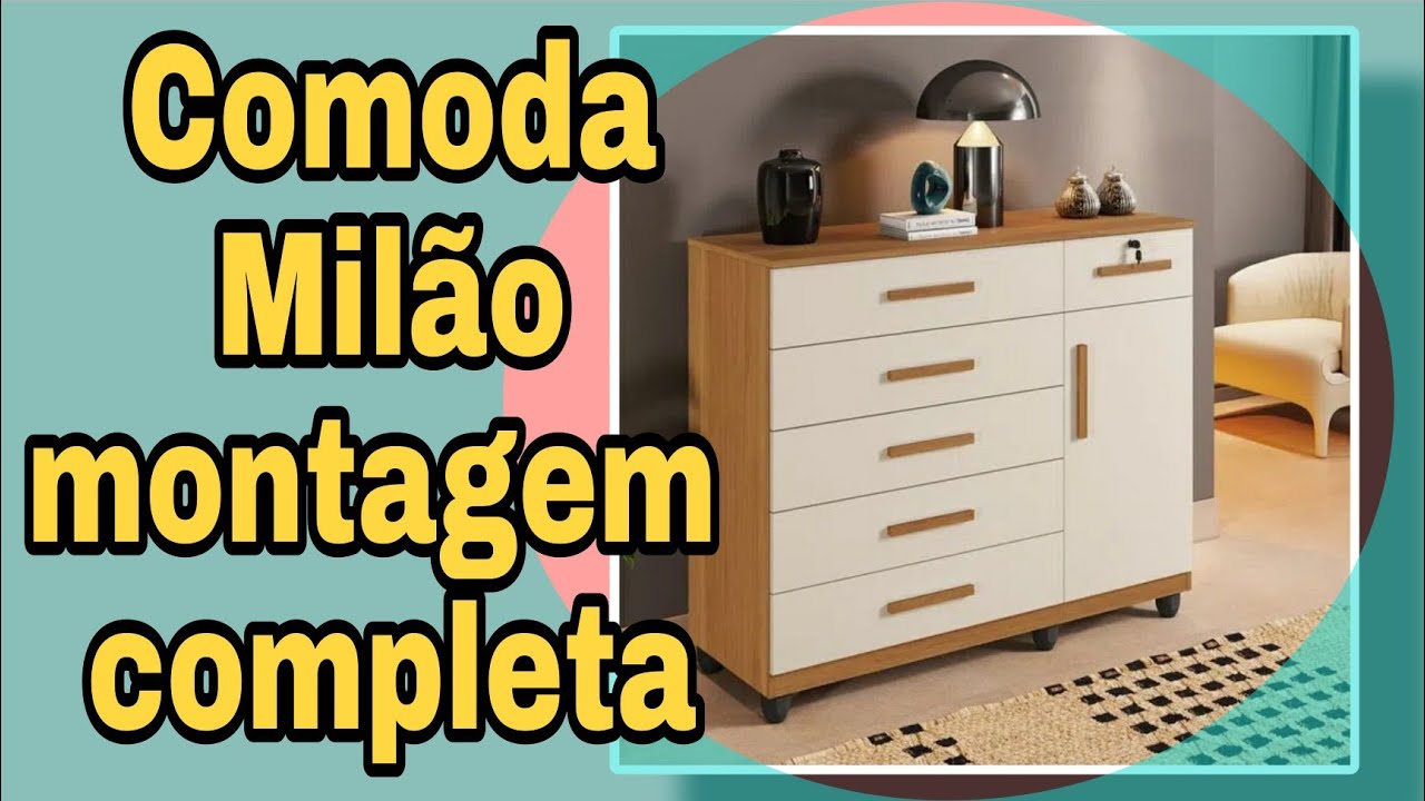Como montar comoda Milão 6 gavetas com sapateira - YouTube